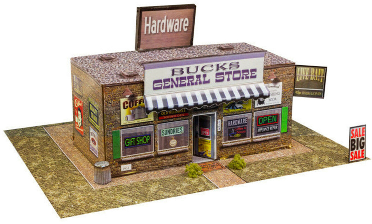 Bk 4818 148 Scale General Store Photo Real Scale Building Kit For