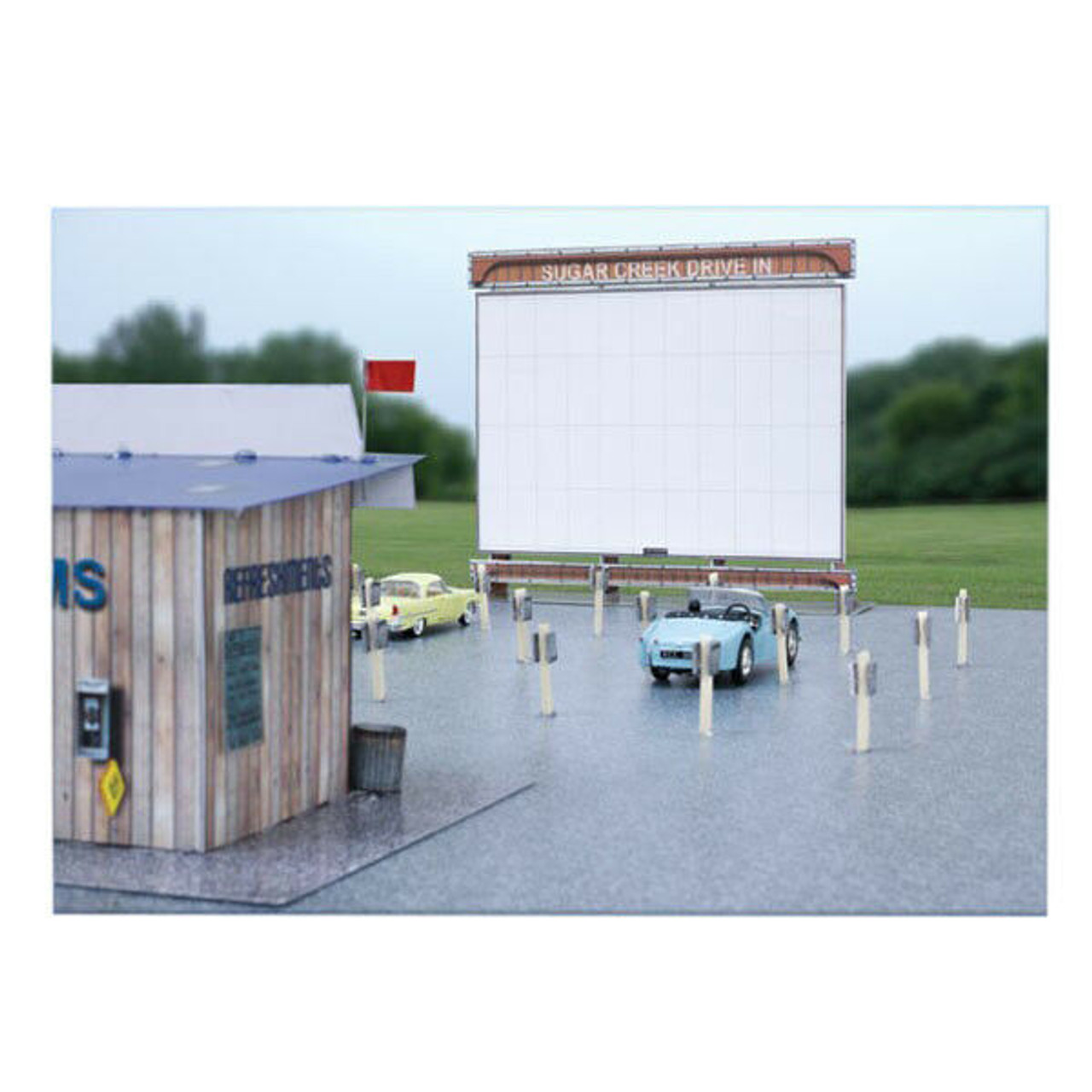 Bk 4819 148 Scale Drive In Theater Photo Real Scale Building Kit For