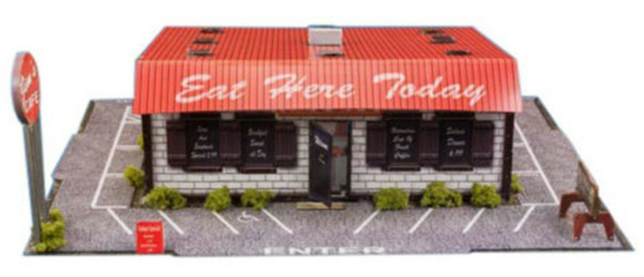 Bk 4820 148 Scale Diner Photo Real Scale Building Kit For Shop All