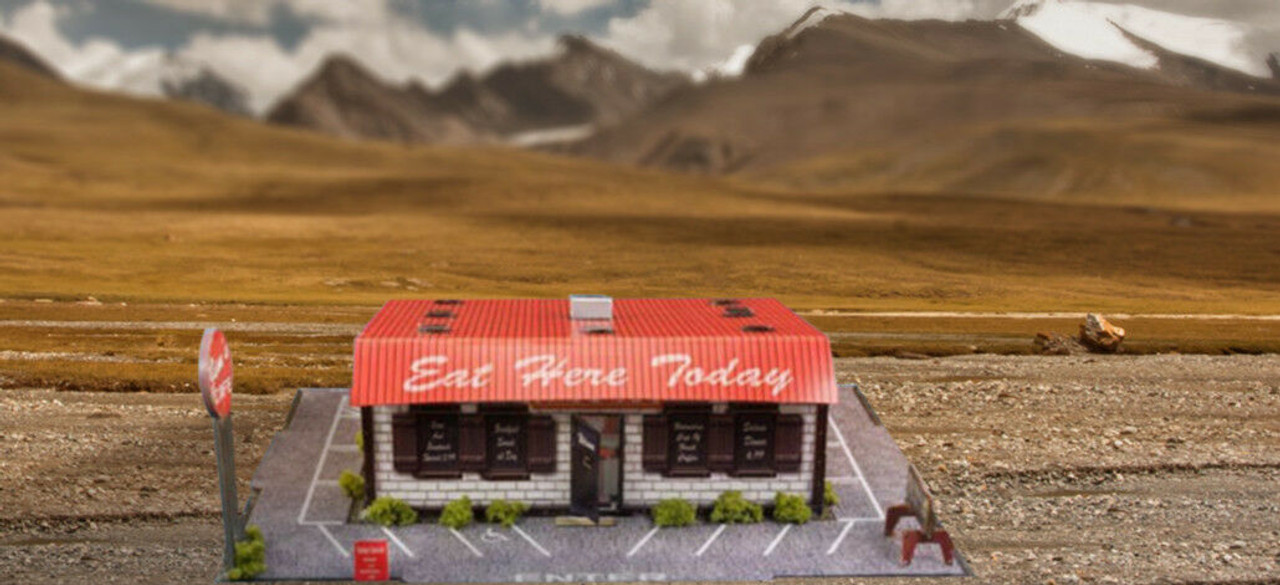 Bk 4820 148 Scale Diner Photo Real Scale Building Kit For Shop All