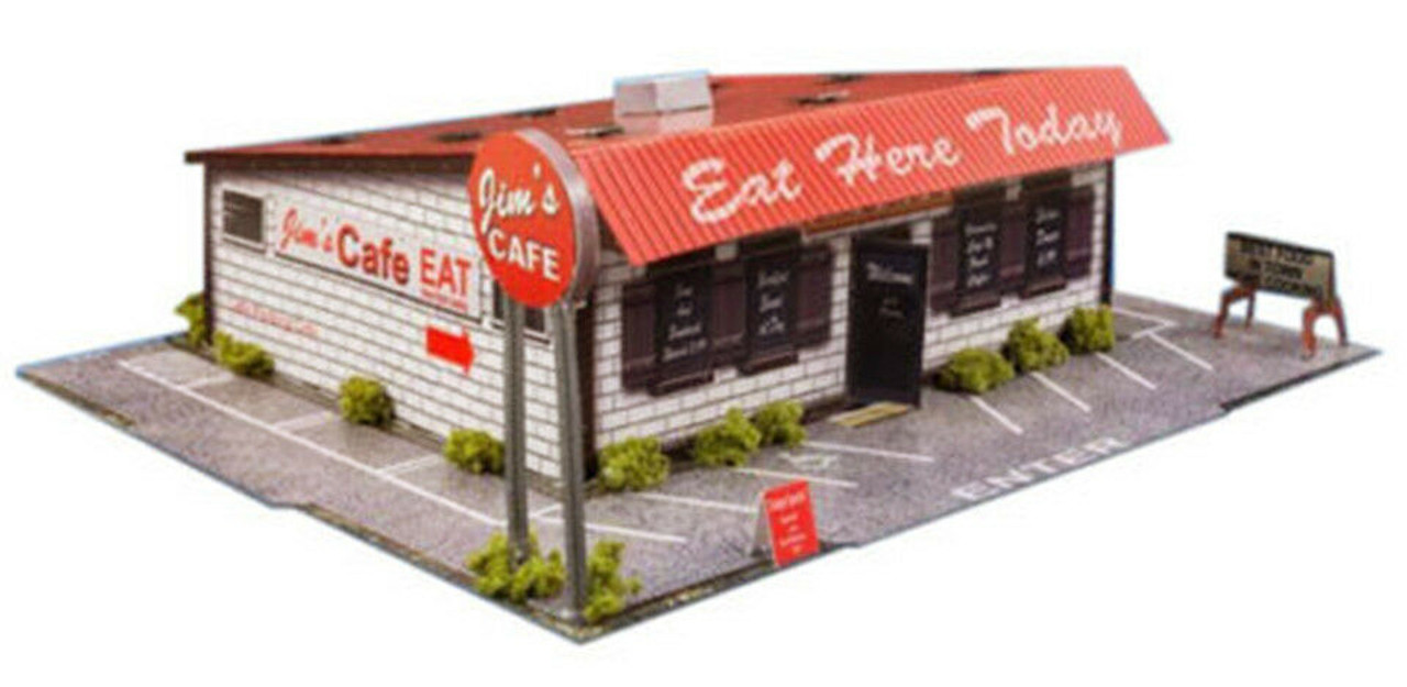 Bk 4820 148 Scale Diner Photo Real Scale Building Kit For Shop All