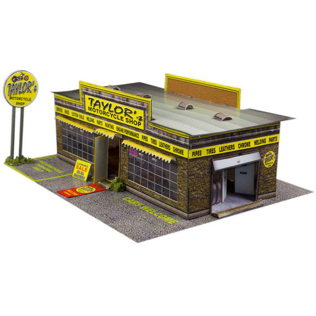 Bk 6401 164 Scale Motorcycle Shop Photo Real Scale Building Kit For