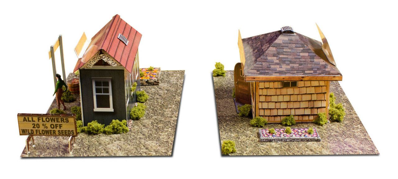 Bk 6403 164 Scale Garden Houses Photo Real Scale Building Kit For