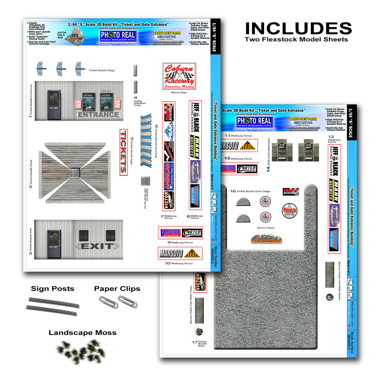 Bk 6406 164 Scale Ticket And Gate Entrance Photo Real Scale Building
