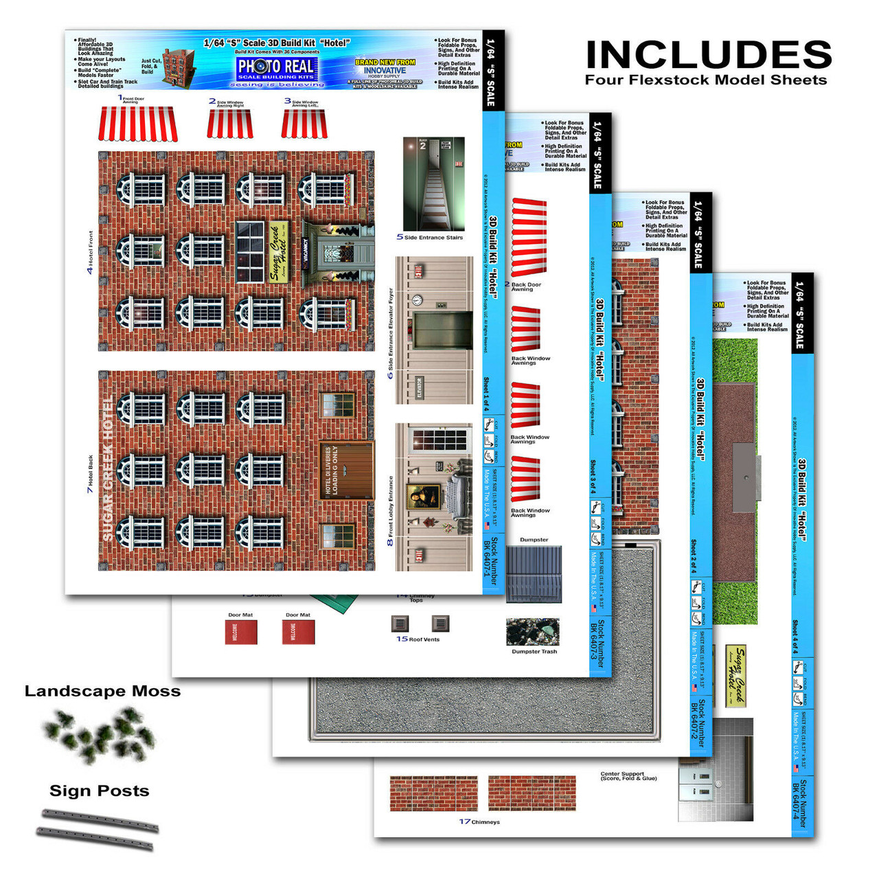 Bk 6407 164 Scale Hotel Photo Real Scale Building Kit For Shop All