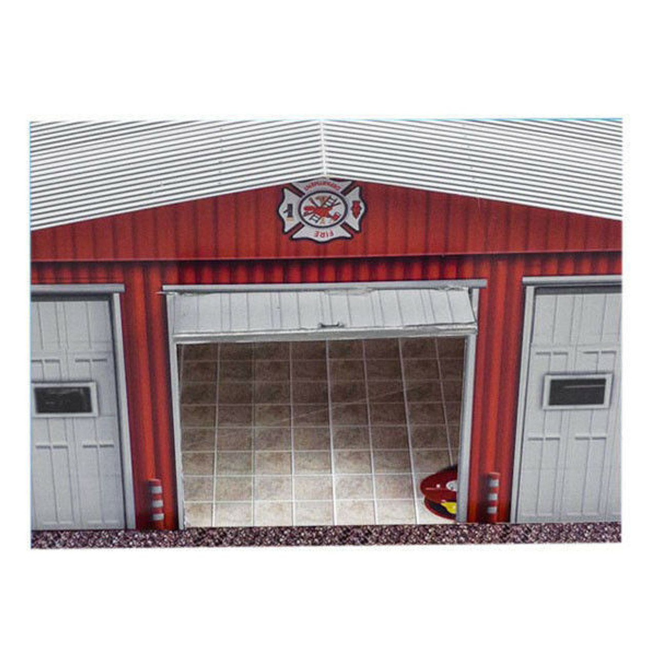 Bk 6414 164 Scale Fire Department Photo Real Scale Building Kit For
