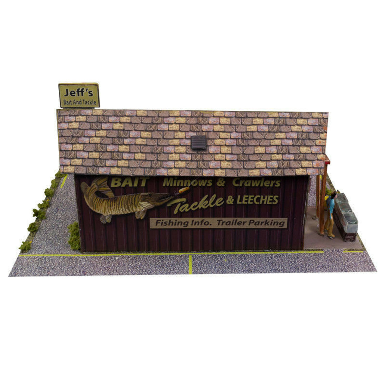 Bk 6415 164 Scale Bait Shop Photo Real Scale Building Kit For Shop
