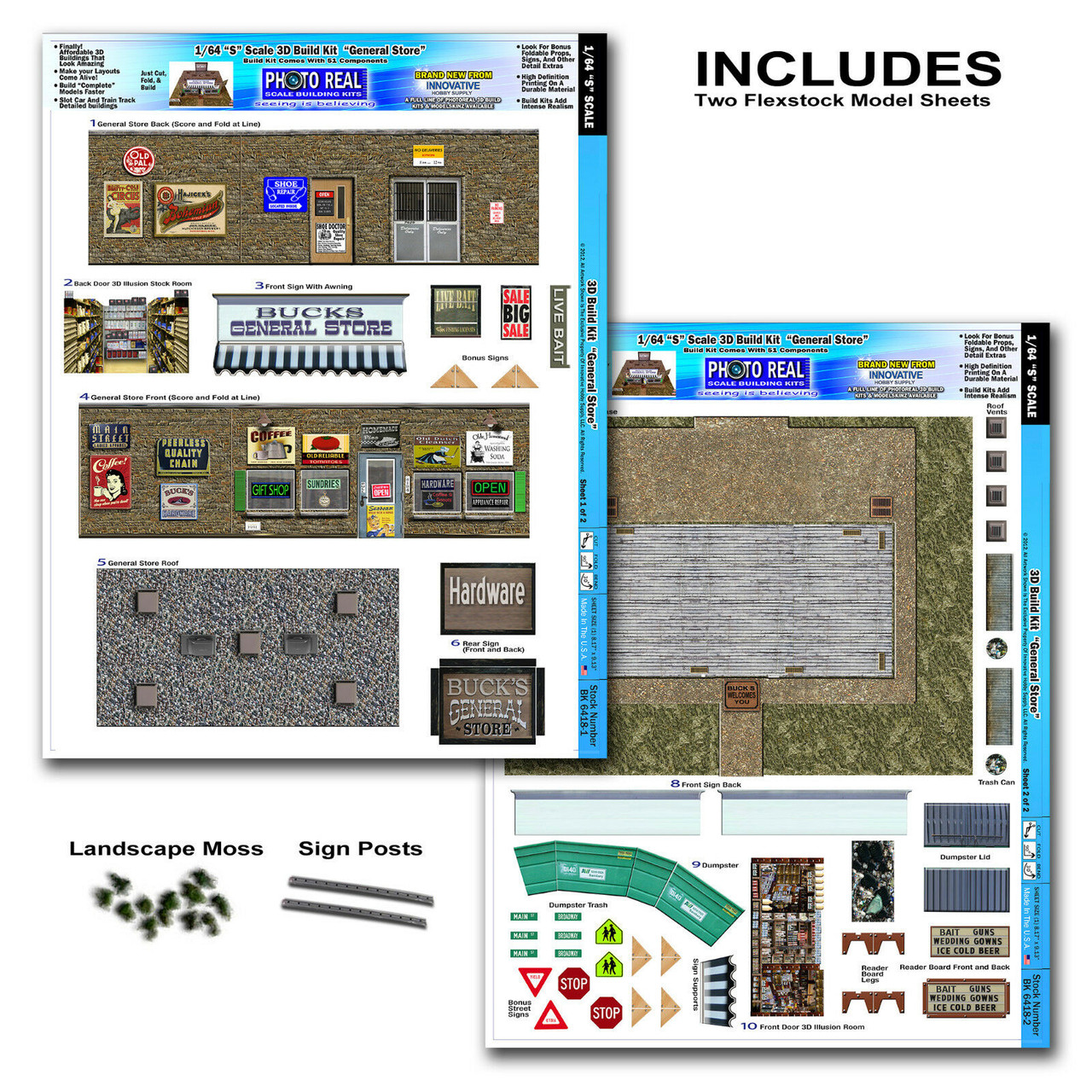 Bk 6418 164 Scale General Store Photo Real Scale Building Kit For