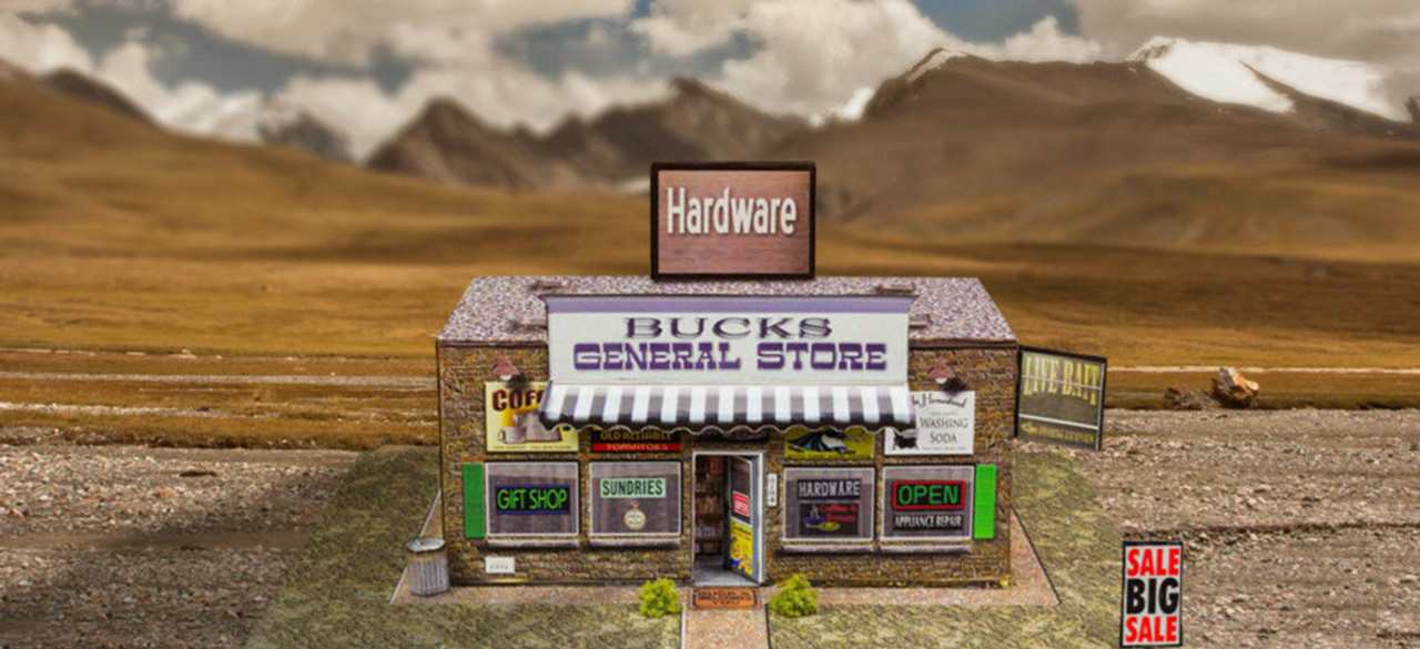 Bk 6418 164 Scale General Store Photo Real Scale Building Kit For