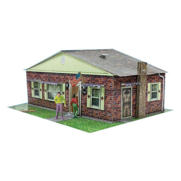 BK 6421 1:64 Scale "Red Brick Rambler" Photo Real Scale Building Kit ...