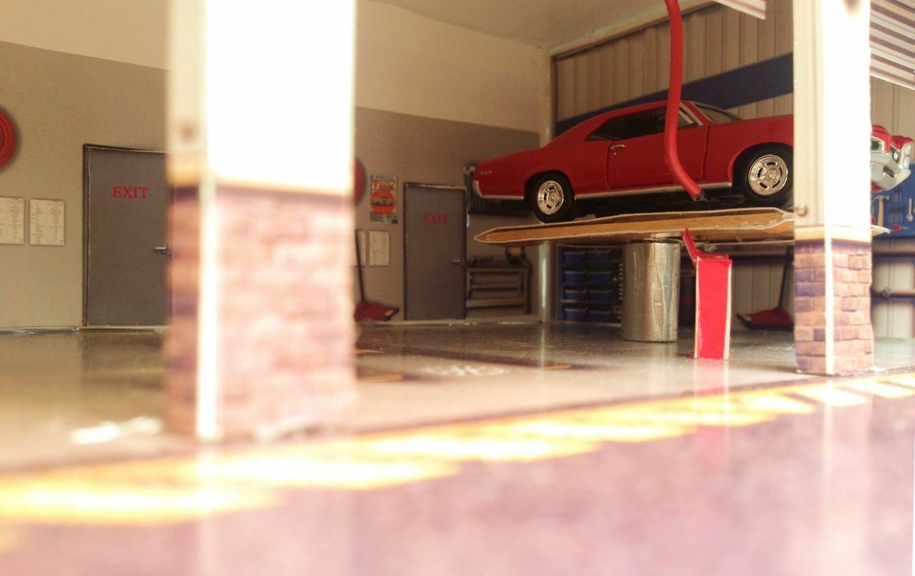 Bk 6423 164 Scale Pit Stop Garage Photo Real Scale Building Kit For