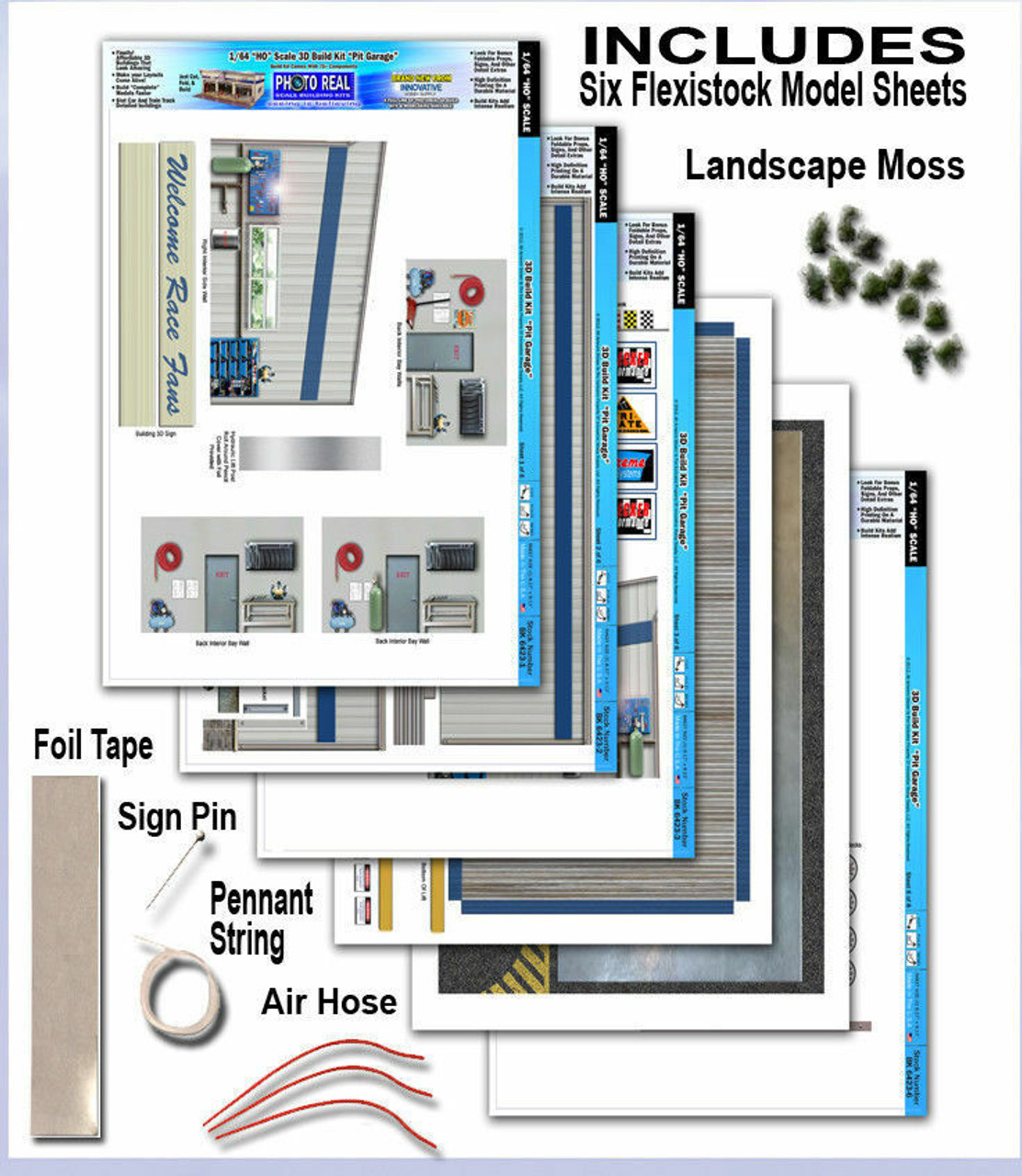 Bk 6423 164 Scale Pit Stop Garage Photo Real Scale Building Kit For