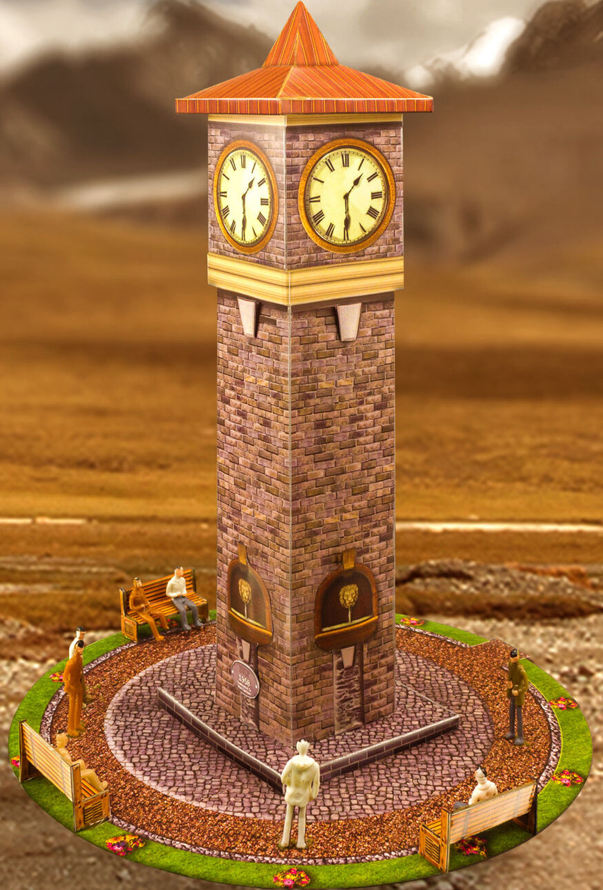 BK 6425 1:64 Scale Slot Car HO Photo Real Clock Tower Model fits Aurora ...