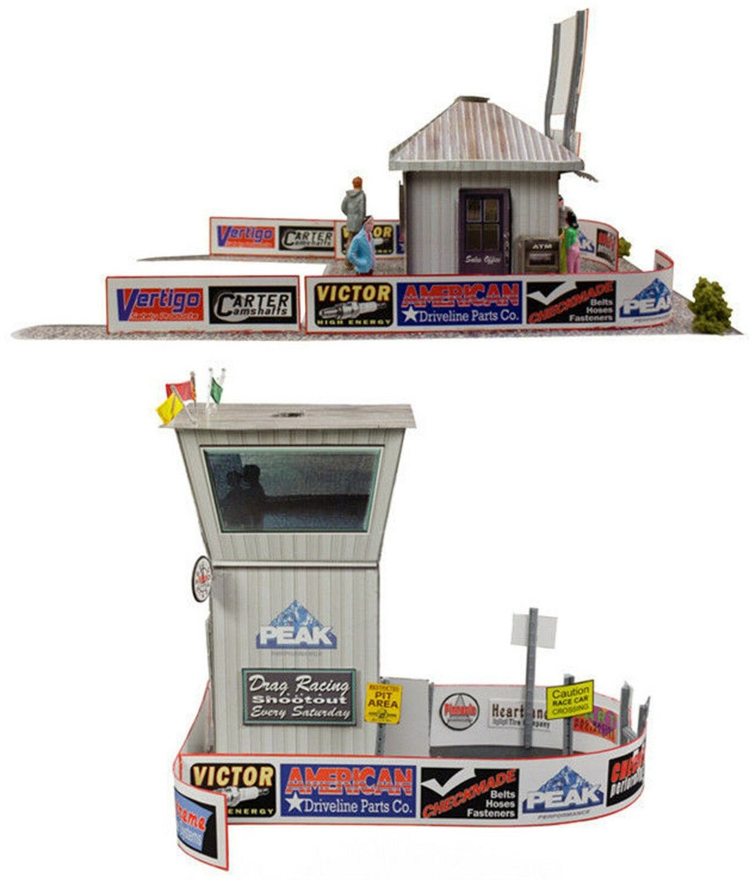 Bk 8701 187 Scale Race Tower And Ticket Gate Entrance Photo Real Scale