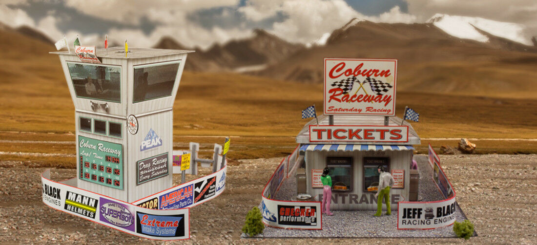 BK 8701 1:87 Scale "Race Tower & Ticket Gate Entrance" Photo Real Scale ...
