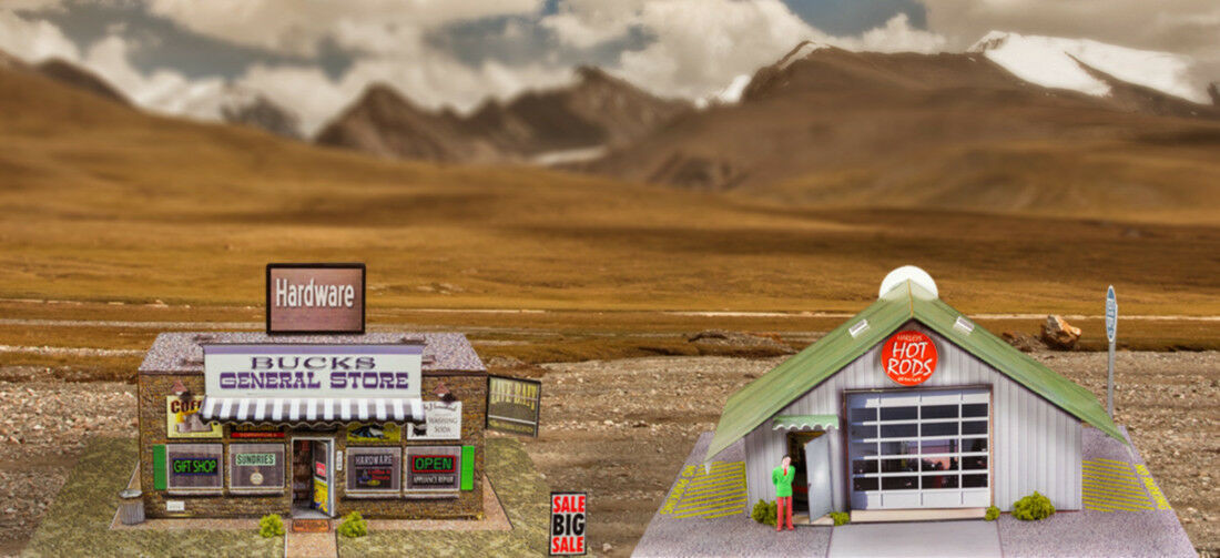 BK 8703 1:87 Scale "General Store & Commercial Steel Building" Photo ...