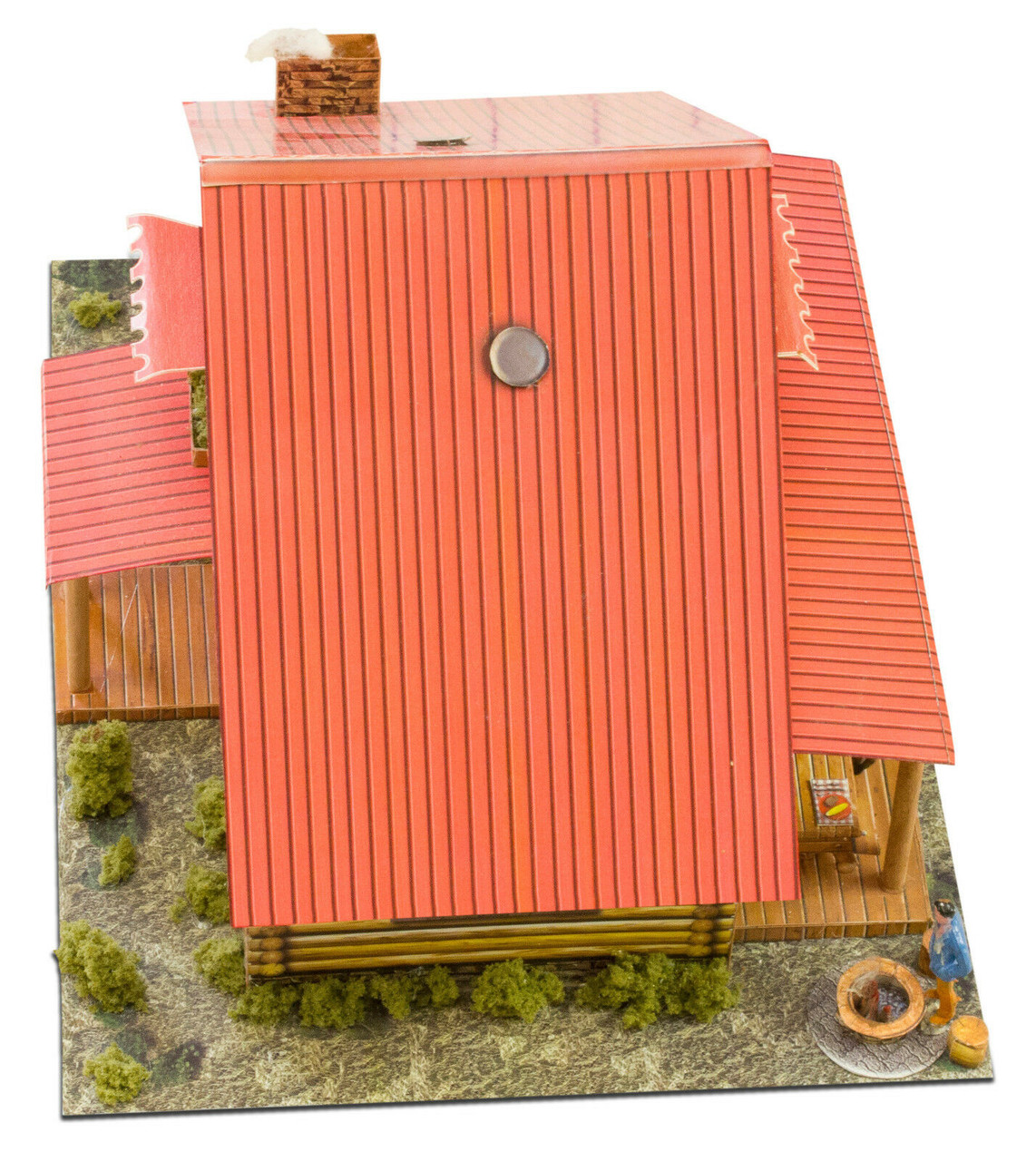 Bk 8705 187 Scale Log Cabin Photo Real Scale Building Kit For Shop