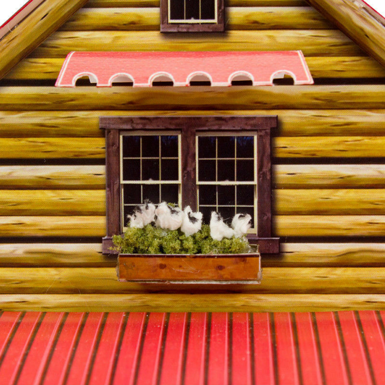 Bk 8705 187 Scale Log Cabin Photo Real Scale Building Kit For Shop