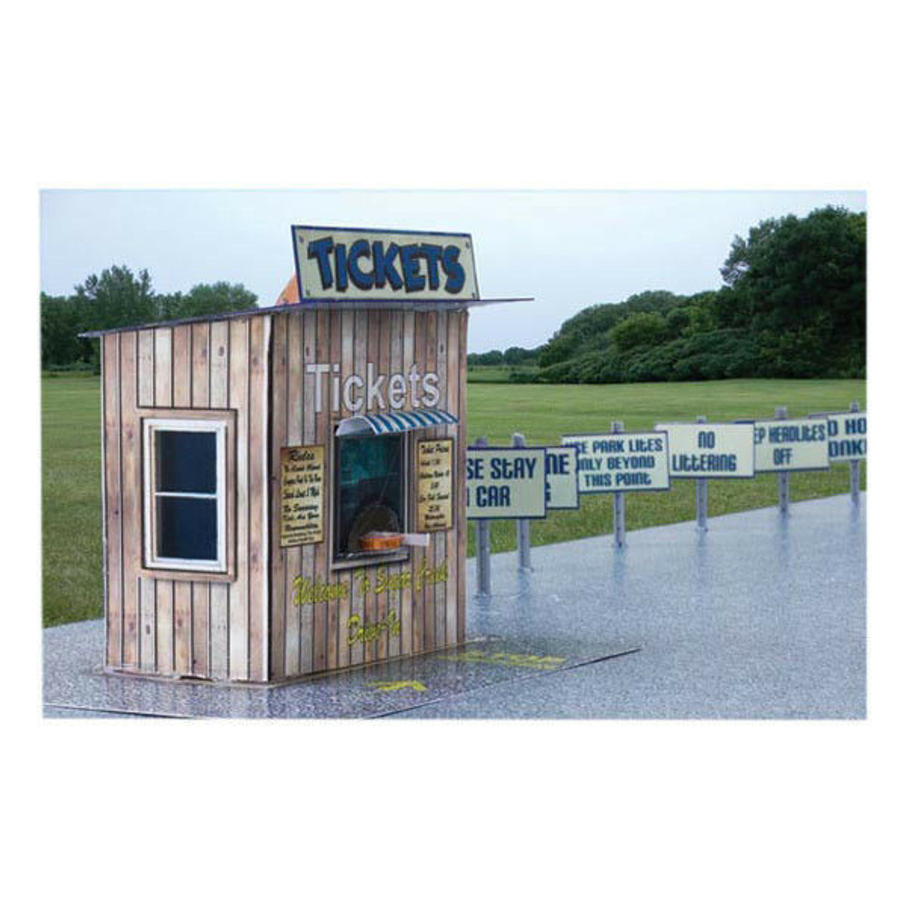 Bk 8706 187 Scale Drive In Theatre Photo Real Scale Building Kit For