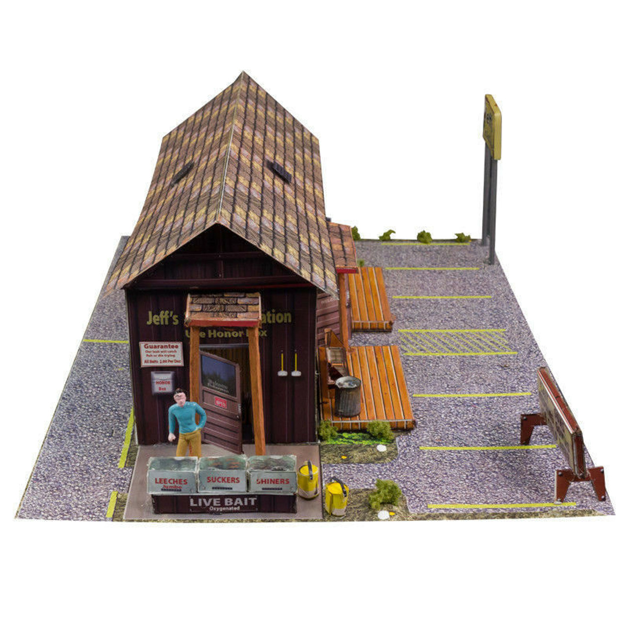 Bk 8707 187 Scale Diner And Bait Shop Photo Real Scale Building Kit