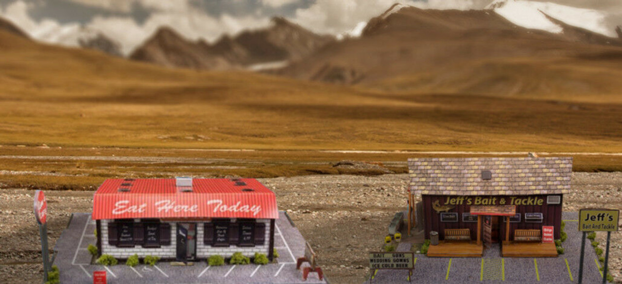 Bk 8707 187 Scale Diner And Bait Shop Photo Real Scale Building Kit