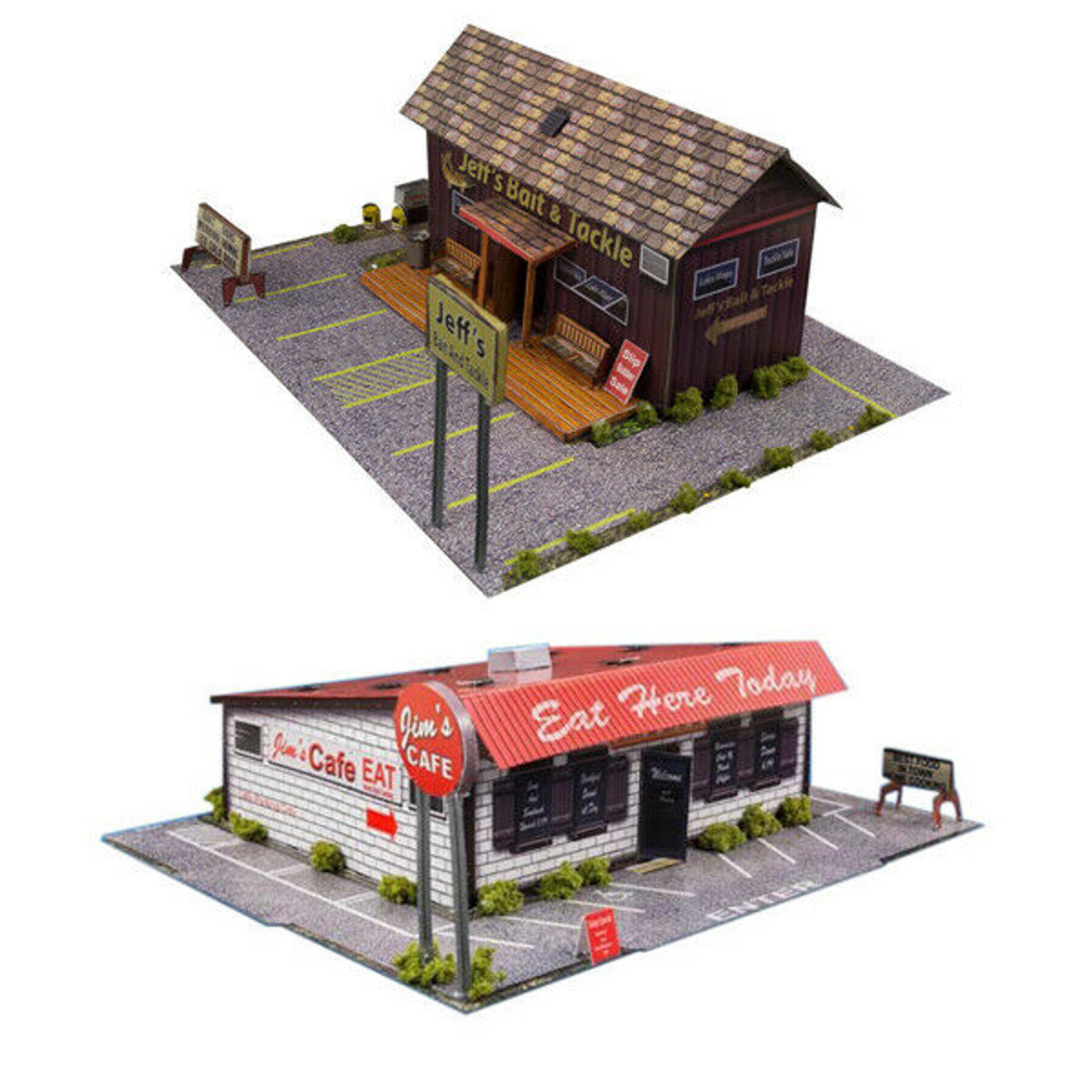 Bk 8707 187 Scale Diner And Bait Shop Photo Real Scale Building Kit
