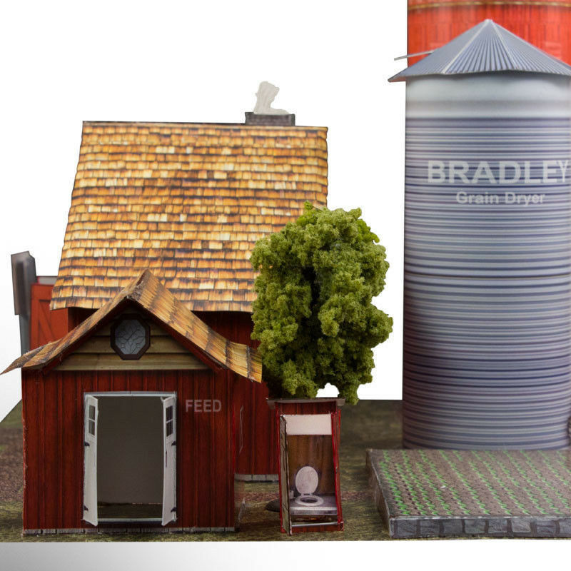 BK 8709 1:87 Scale "Farm Kit" Photo Real Scale Building Kit for Shop ...