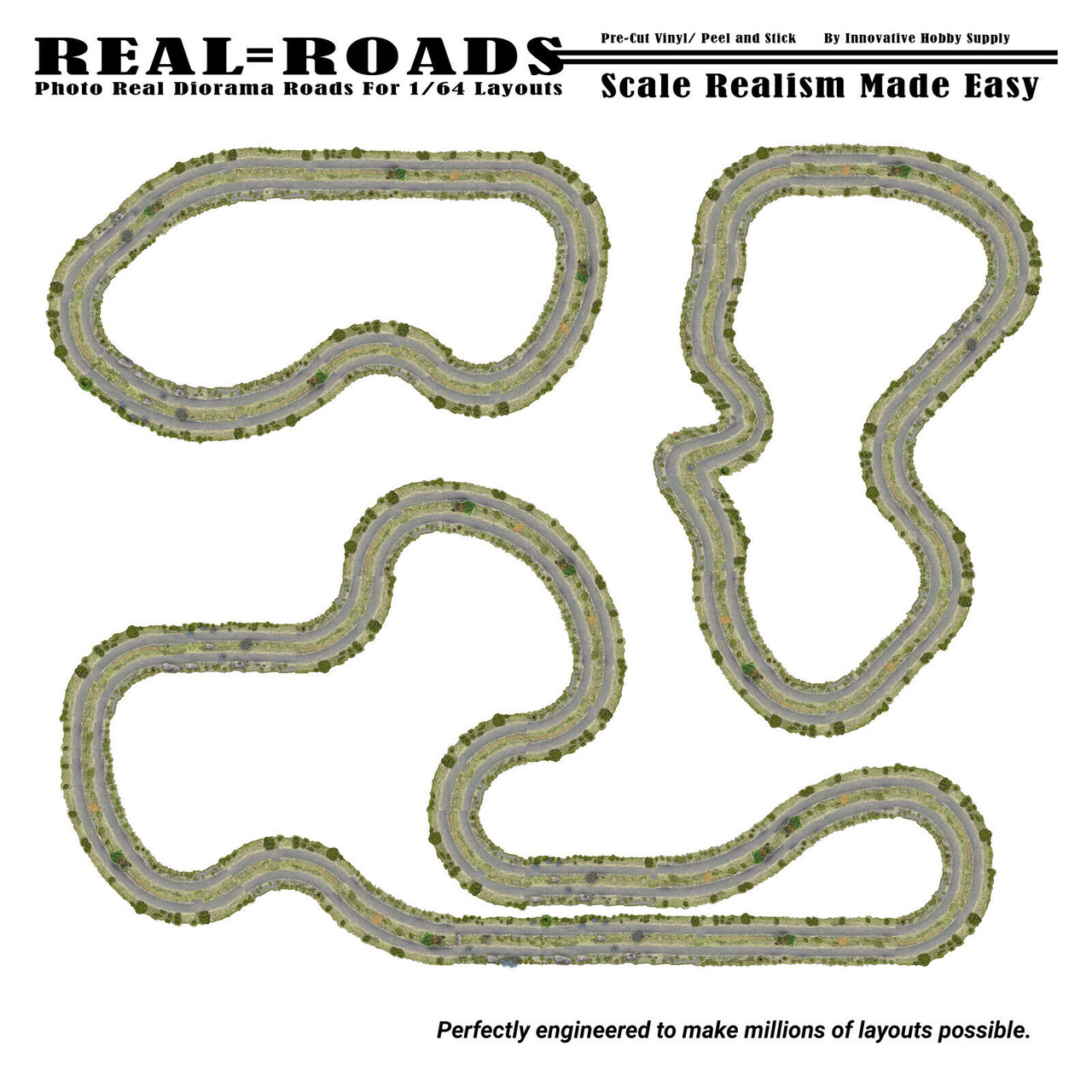 MG 9006 1/64 Scale Off Road Two-Track Trail Real Roads STYLE 5 for Shop ...