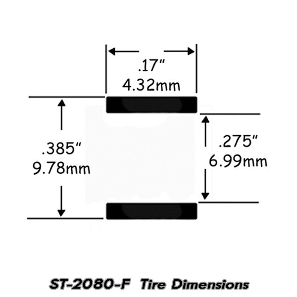 ST 2080-F 1/64 HO Scale Slot Car Tire for AFX SRT - Fronts for Shop All ...