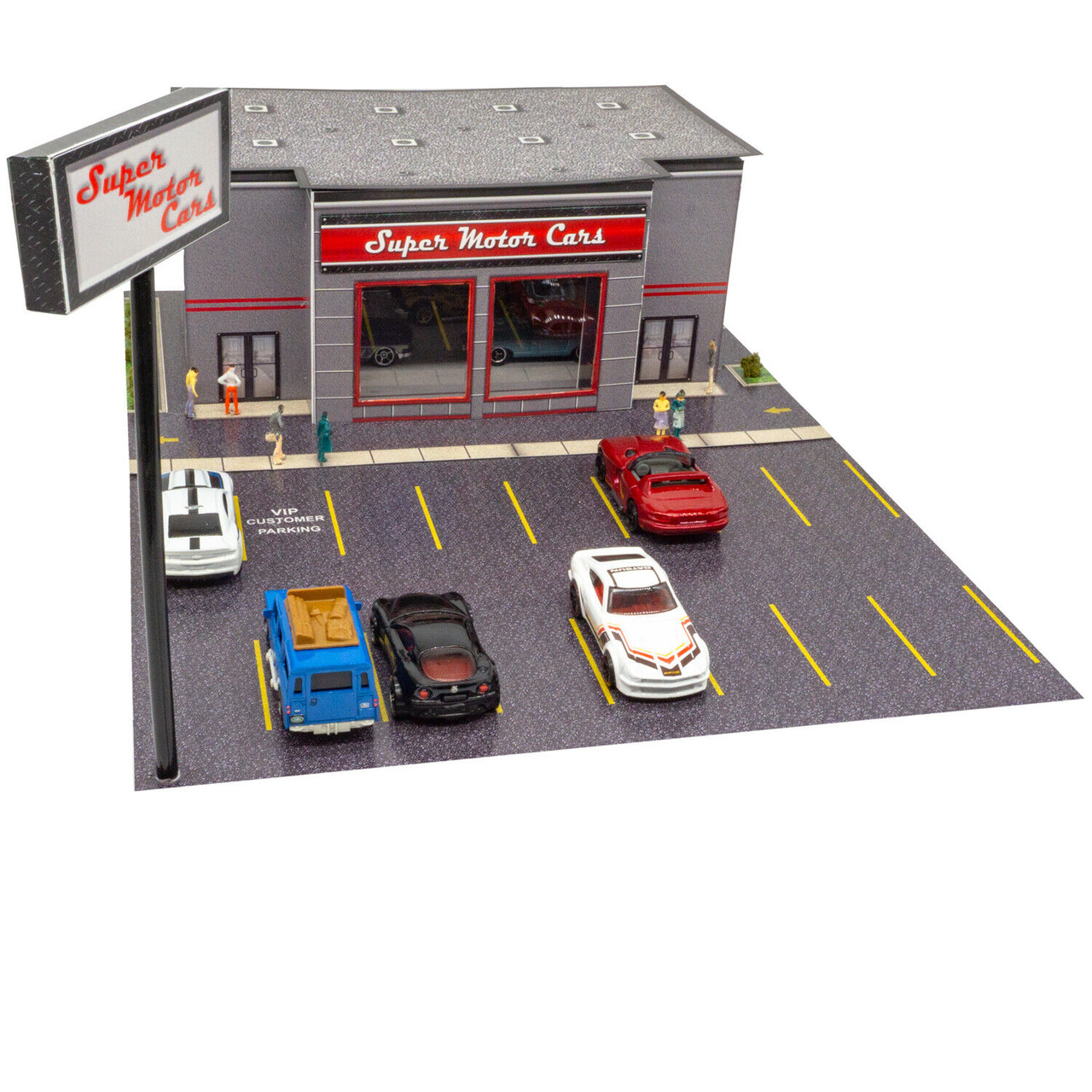 Bk 6444 164 Scale Dealership Building Photo Real Scale Building Kit