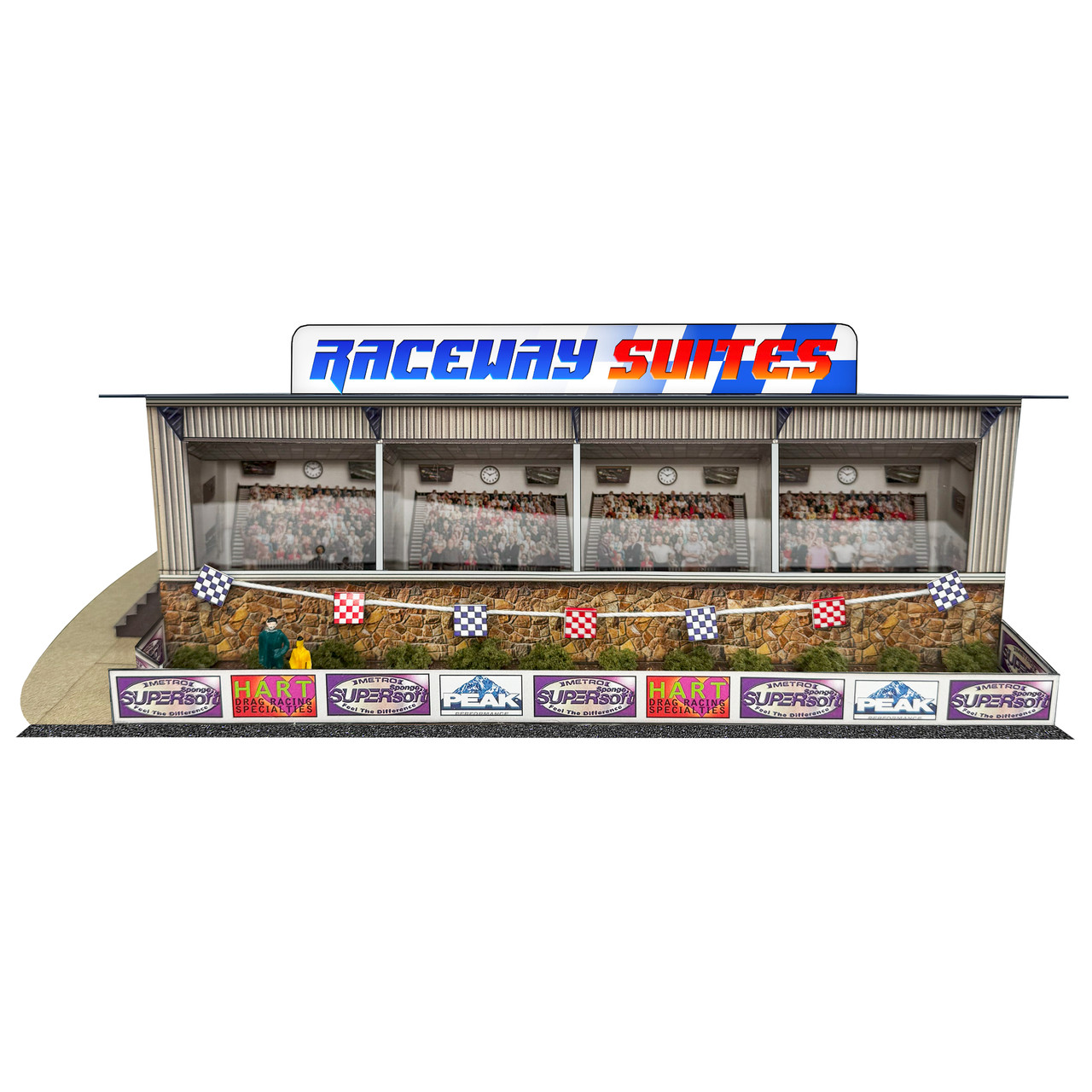 BK 6477 1/64 Slot Car HO "Raceway Suites" Photo Real Fits Aurora AFX ...