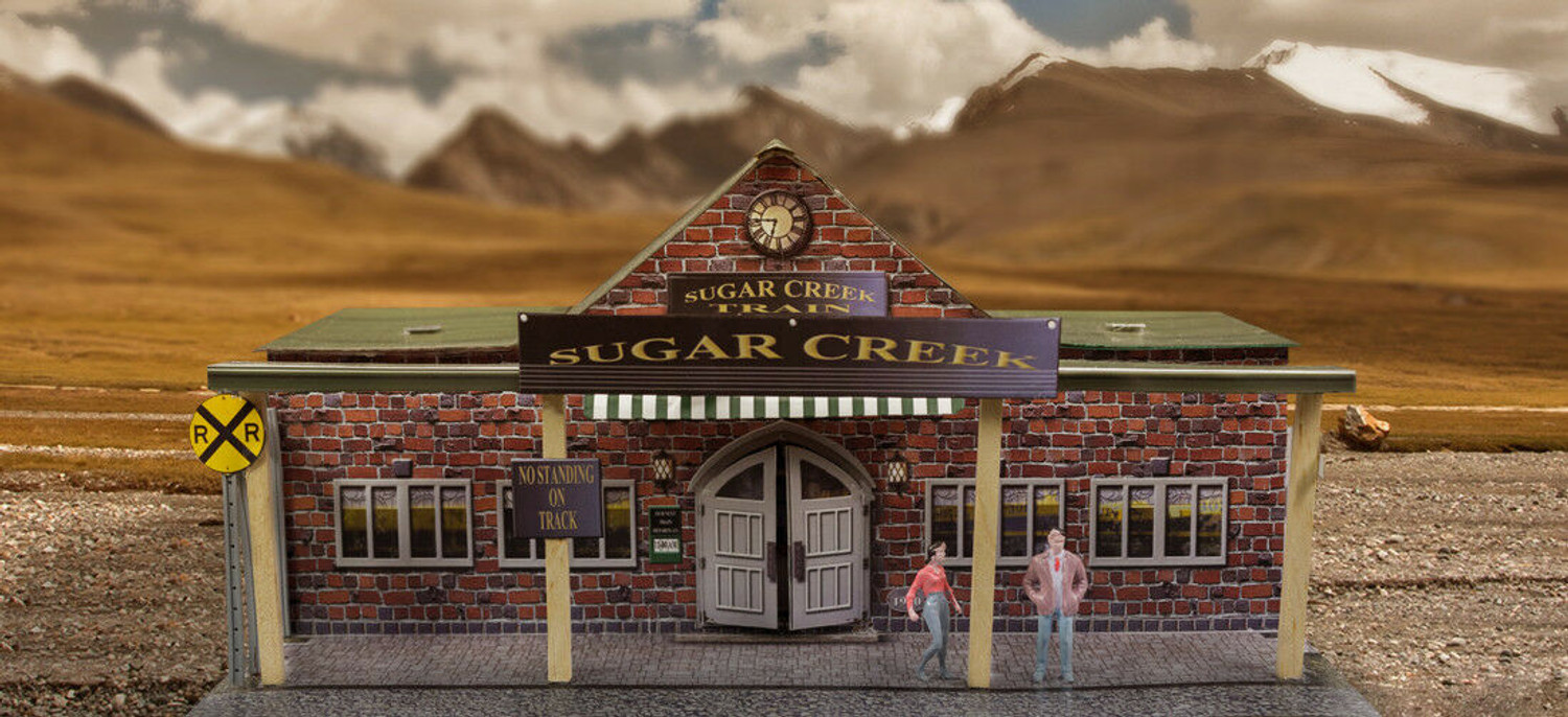 Bk 4817 148 Scale Train Station Photo Real Scale Building Kit For