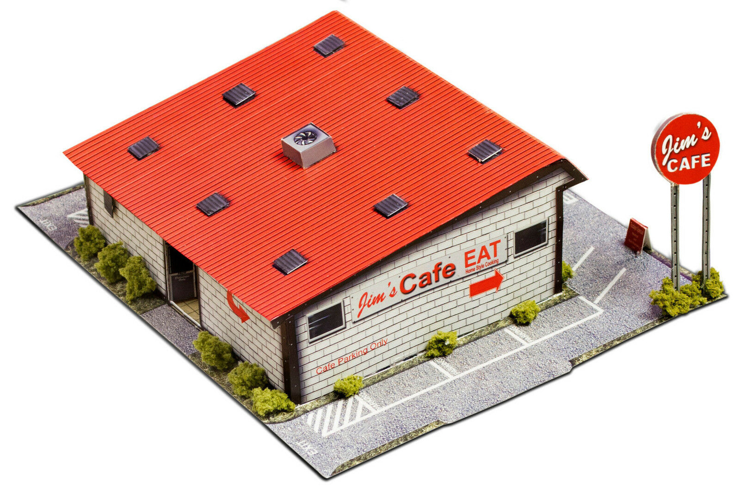 Bk 4820 148 Scale Diner Photo Real Scale Building Kit For Shop All