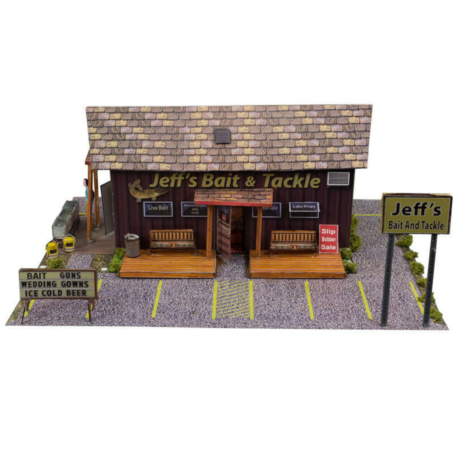 Bk 6415 164 Scale Bait Shop Photo Real Scale Building Kit For Shop