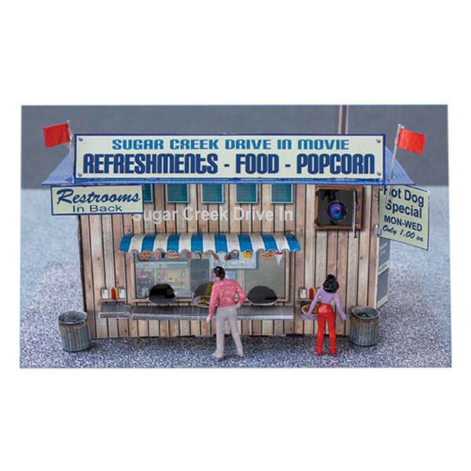Bk 8706 187 Scale Drive In Theatre Photo Real Scale Building Kit For