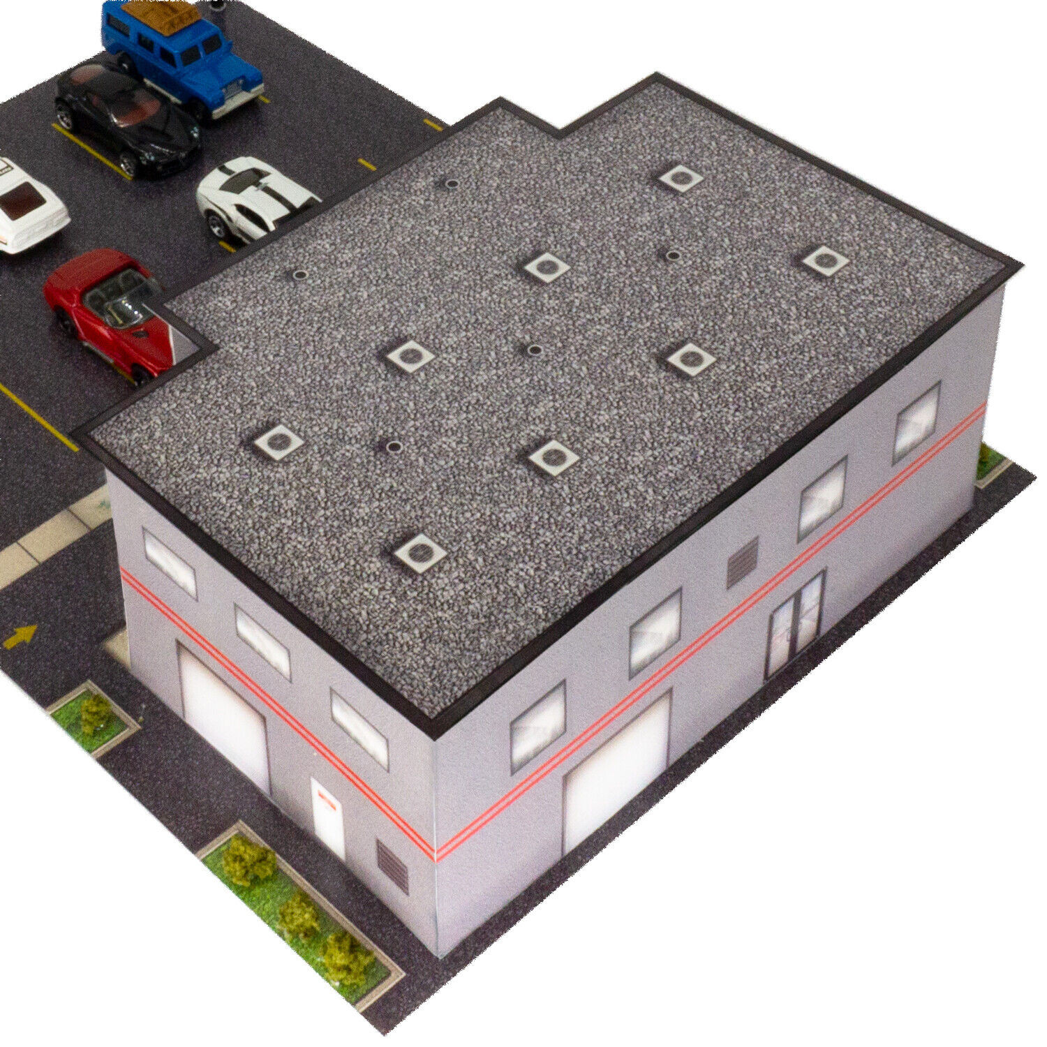 Bk 6444 164 Scale Dealership Building Photo Real Scale Building Kit