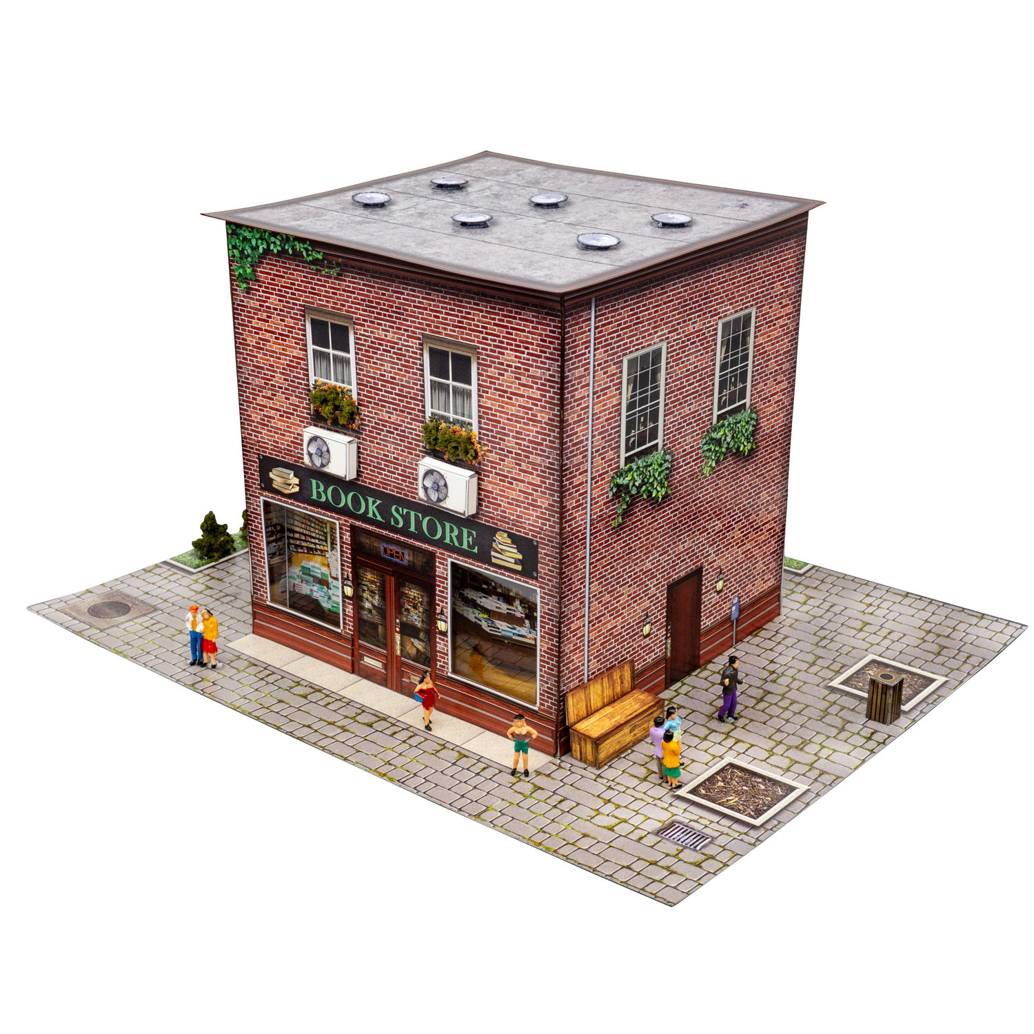 Bk 6457 164 Scale Bookstore Photo Real Scale Building Kit For Shop