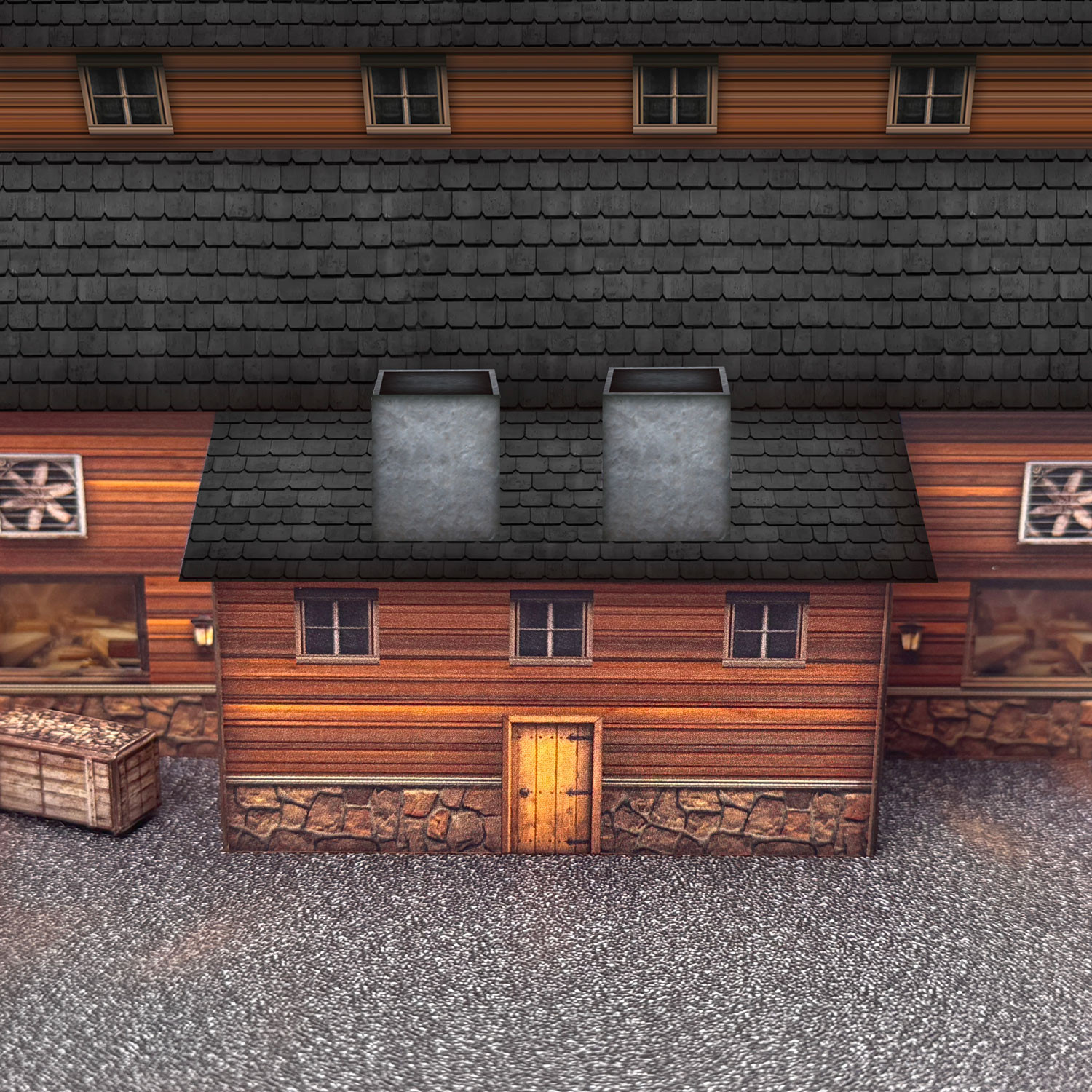 Bk 2110 1160 Scale Sawmill Photo Real Scale Building Kit For Shop