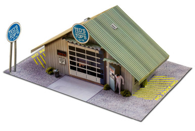 BK 6410 1:64 Scale "Commercial Garage" Photo Real Scale Building Kit ...