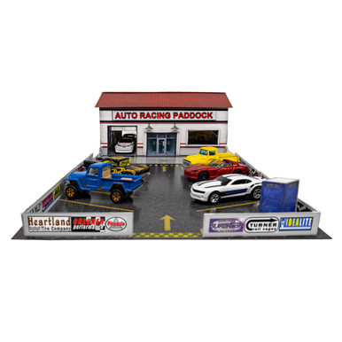 BK 6473 Auto Racing Paddock for Building Kits by Innovative Hobby Supply