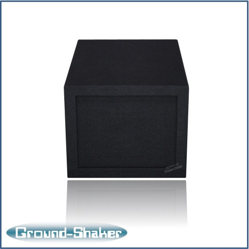 black 12" single slot ported bandpass sub box