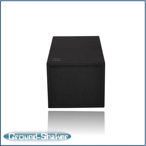 black 10" large single ported solo-baric sub box