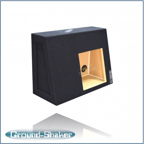 black 10" single sealed solo-baric sub box, fits regular cab trucks