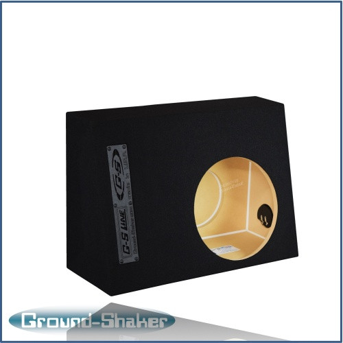black 12" single ported sub box, fits regular cab trucks
