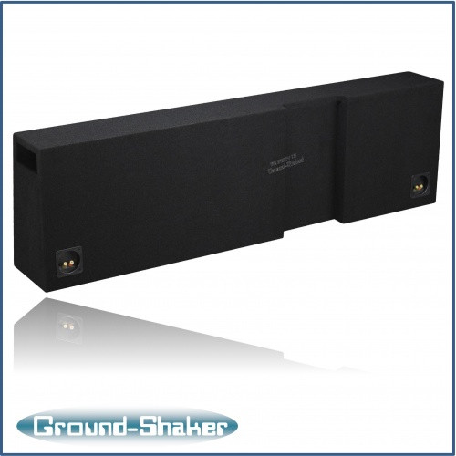black 12" dual ported sub box, fits 06-23 dodge ram regular and mega cab