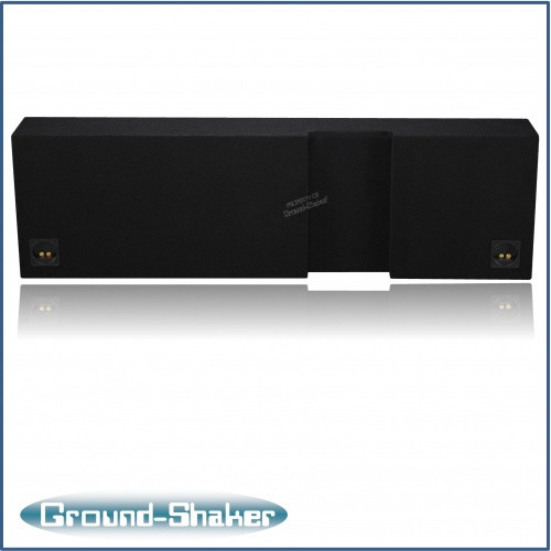 black 12" dual ported sub box, fits 06-23 dodge ram regular and mega cab