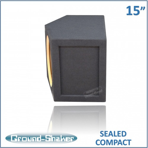 black 15" dual sealed compact sub box