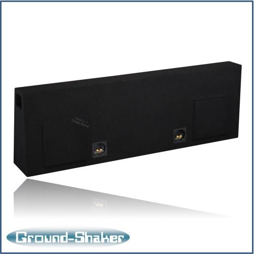 black 10" dual ported sub box, fits regular cab trucks