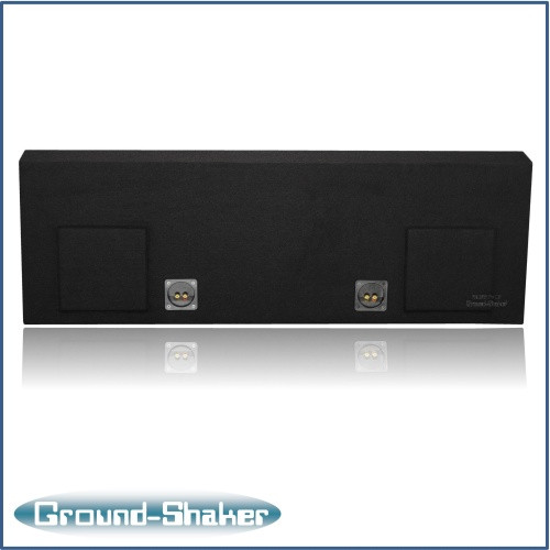 black 10" dual ported sub box, fits regular cab trucks