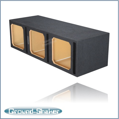 black 12" triple solobaric slot ported sub box